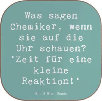Mr. & Mrs. Panda Untersetzer Tasse Spruch Chemiker Reaktion - Geschenk, Geheimnisse, Begeisterung, gläseruntersetzer, personalisierte Geschenke, einzigartig, unterlege