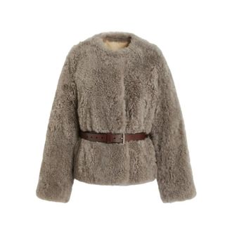 P.A.R.O.S.H. P.a.r.o.s.h. - Vestes en fausse fourrure et shearling - Femme - Vestes - Gris - Taille: 38 FR