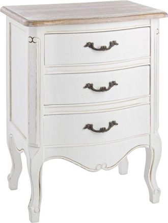 BIZZOTTO Bizzotto - Commode 3 tiroirs 50x35x66 cm en bois blanc - reberty
