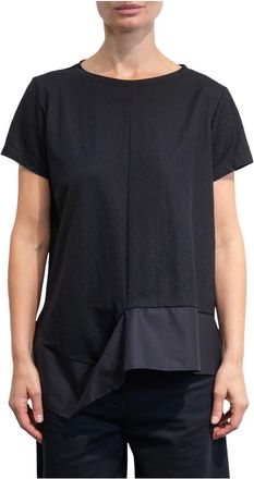 Pierantonio Gaspari Femme, Tops, Noir, Taille: 42 FR T-Shirt Jersey Fluid