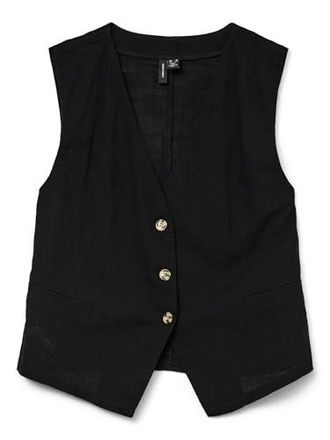 Vero Moda Vmcaia SL WVN Noos Gilet pour femme, Noir, L