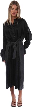 Diesel D-Paige-Stram Hemdblusenkleid f&uuml;r Damen, Kunstseide (Schwarz bedruckt)