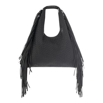 Manila Grace Sac Bag Frange - Femme - Sacs - Noir - Taille: ONE Size