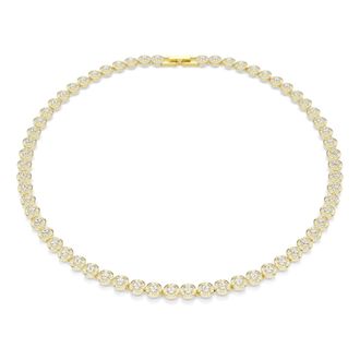 Swarovski Una Angelic Halskette, Rundschliff, Klein, Wei&szlig;, Goldlegierungsschicht
