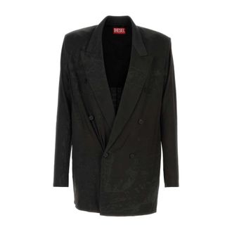 Diesel Schwarzer Stretch-Acetat J-Pekka Blazer - - Jackets - Herren - Schwarzk - L