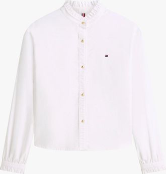 Tommy Hilfiger Chemise Oxford courte boxy &agrave; volants en coton