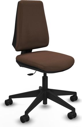 Piqueras y Crespo Elche Studiostuhl ohne Armlehnen, ausgestattet mit Permanentkontakt und Schneideschaum, Dunkelbraun