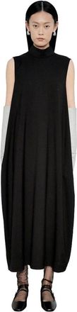 Meimeij Femme, Robes, Noir, Taille: 38 FR Robe Longue Sans Manches Fluide