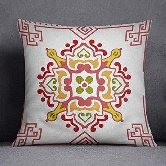 Bonamaison Le Jardin du Lin Kissenhüllen, Cotton, Mehrfarbig, 45x45