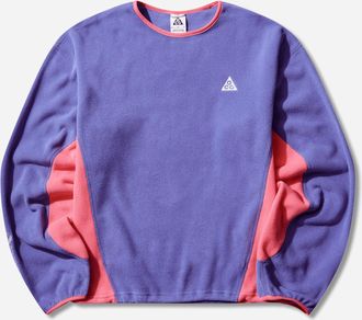 Nike Men s ACG Wolf Tree Fleece Crewneck Sweatshirt Persian Violet / Hyper Pink