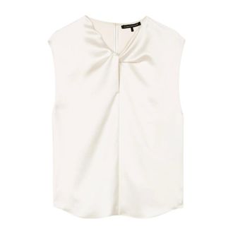 Luisa Cerano Femme, Tops, Beige, Taille: 40 FR Top en satin avec détail de