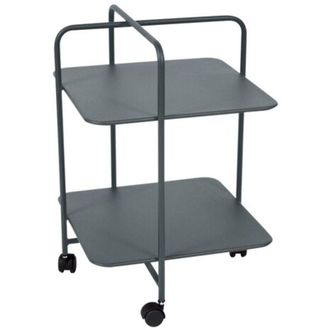 Fermob Neuwertig] Fermob Beistelltisch Rolltisch Küchenwagen Tisch Auf Rollen Alfred Gewittergrau B-Ware