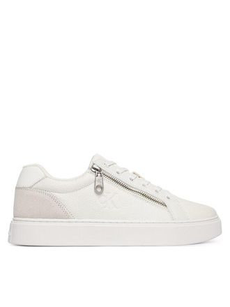 Calvin Klein Sneakers Classic Cup Laceup Zip Lth YM0YM01437 Wei&szlig;