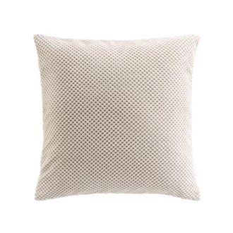 Douceur d'Int&eacute;rieur Kissen mit abnehmbarem Bezug (45 x 45 cm) Java, Natur, Flanell, Relief, einfarbig