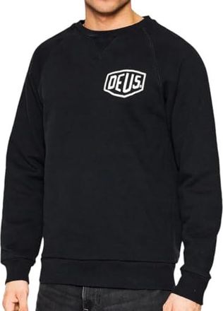 Deus Ex Machina Venice Address Crew Pull pour homme Noir Taille S, Noir, S