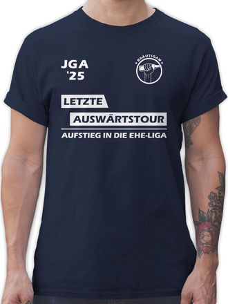 Shirtracer T-Shirt Herren - M&auml;nner - Letzte Ausw&auml;rtstour JGA 2025 I Br&auml;utigam Junggesellenabschied - 3XL - Navy Blau - Groom Tshirt Shirt polter jungesellenabsch