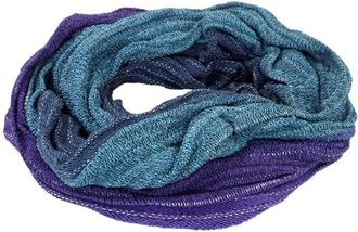 Guru Shop Écharpe bouclée/étole douce, magique, gilet, homme/femme, bleu, coton, taille : taille unique, bleu, taille unique