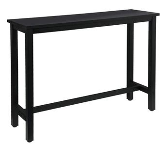 Woltu Table de bar WOLTU, Table de bistrot, Table &agrave; manger, Structure en m&eacute;tal, Plateau en MDF, 140x40x100 cm, Noir