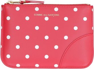 Comme Des Gar&ccedil;ons Mens Leather Pouch Red Cow Hide Wallets & Cardholders