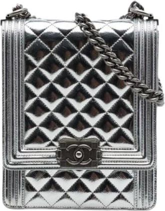 Chanel Pre-owned Boy Flap - Femme - Pre-owned - Gris - Taille: ONE Size