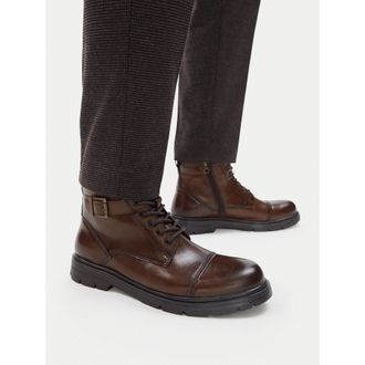 Gino Lanetti Schn&uuml;rschuhe Lanetti BENGAL-03 MBS Braun