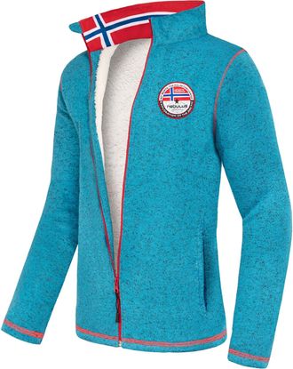 Nebulus Herren Fleecejacke FALLOU, warme Fleece Jacke, mit langem Full-Zip Rei&szlig;verschluss, t&uuml;rkis - XXL