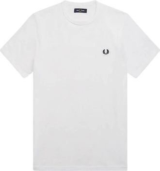 Fred Perry Homme, Tops, Blanc, Taille: S Ringer T-shirt