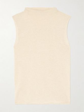 The Elder Statesman Tanktop Aus Kaschmir - Wollwei&szlig;