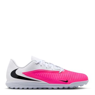 Nike Phantom 6 Fu&szlig;ball-Stiefel f&uuml;r Herren/Damen Unisex, Flach (Wei&szlig;/Pink)