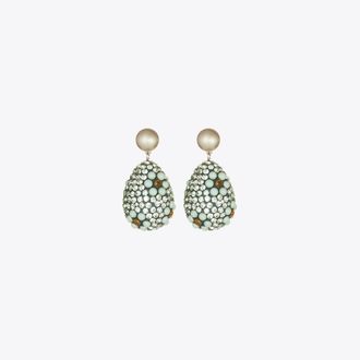 Tory Burch Damen Curiosity Crystal Pearl Drop Earrings
