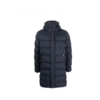 Herno Blauer Gepolsterter Kapuzenmantel - - Coats - Herren - Blau - XL