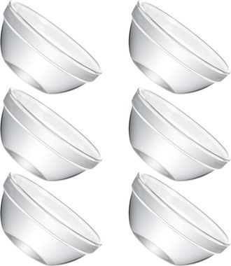 Cabilock Glas Dessertschalen 6 St&uuml;ck Hitzebest&auml;ndige Puddingschalen Aus Klarem Glas Multifunktionale Lebensmittelbeh&auml;lter F&uuml;r Mikrowelle Und K&uuml;hlschrank