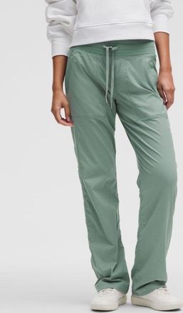 lululemon Dance Studio Hose mit mittelhohem Bund Volle L&auml;nge f&uuml;r Frauen - Gr&ouml;&szlig;e 12 in Crater Blue