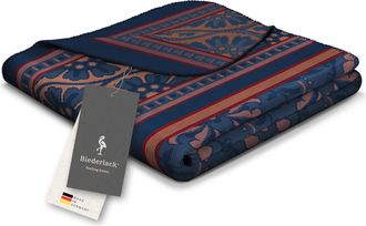 BIEDERLACK weiche Kuscheldecke Persian Garden aus Baumwolle & Polyacryl I Made in Germany I orientalische Wohndecke mit Ornamenten I Tagesdecke 150x200 cm I Sofa