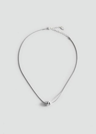 Mango Collier d&eacute;tail perle argent - Femme - Taille unique - MANGO