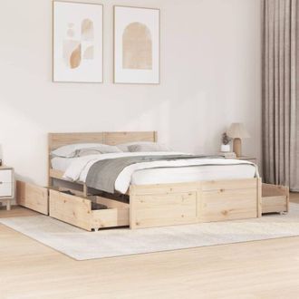 vidaXL Cadre de lit sans matelas 140x190 cm bois de pin massif vidaXL