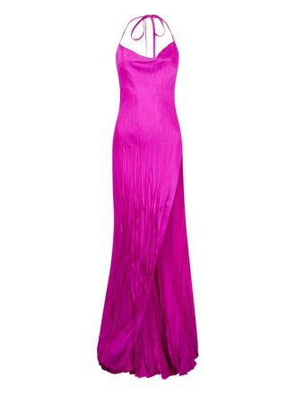 Roberto Cavalli robe mi-longue à col v - Rose