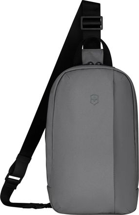 Victorinox by Swiss Army Travel Essentials Sling Bag, Schultertasche mit RFID-Schutz, Reise-Umhängetasche, Praktische Innenfächer, Damen/Herren, Grau