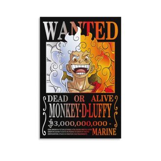 Generic Anime One Piece Wanted Poster Luffy 5 (2) Poster, coole Kunstwerke, Malerei, Wandkunst, Leinwanddrucke, hängende Bild-Poster, 30 x 45 cm