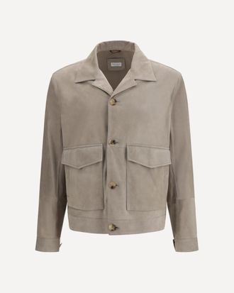 Brunello Cucinelli Suede Jacket Male XXL