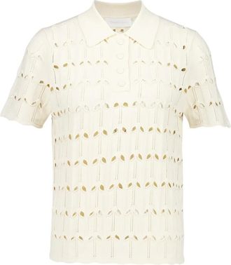 Zimmermann Femme, Tops, Beige, Taille: 38 FR Rhiannon Pointelle Polo