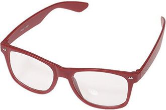 Miobo Lunettes de Soleil Style Rétro Années 1980, Verre Transparent ou Bordeaux, Noir, Taille Unique