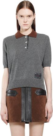 Marni Cashmere Polo Shirt with Contrast Colour