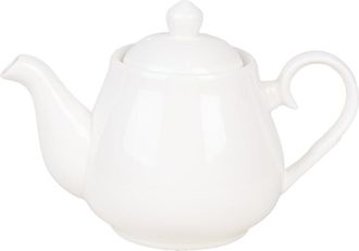 Clayre & Eef Teekanne 800 ml Weiß Keramik