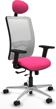 Piqueras y Crespo Rosa Zulema Schreibtischstuhl mit 2D-Armen, h&ouml;henverstellbarer Lendenwirbelst&uuml;tze und festem Kopfteil, ausgestattet mit Syncro/Traslack und Schneidesc