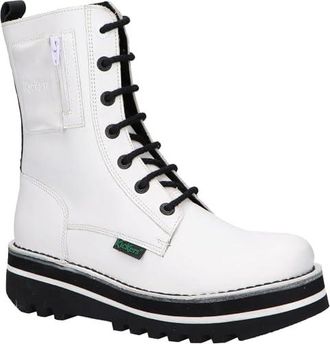 Kickers Pocket, Bottillons Femme, Blanc, 39