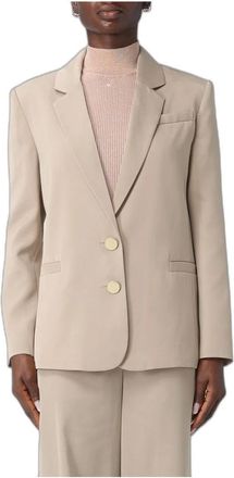 A|X Armani Exchange Single-Breasted Crepe Blazer - - Jackets - Damen - Beige - S