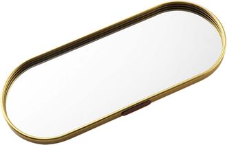 Generic Spiegeltablett, Ovales Metall - Spiegel Parf&uuml;m Tablett Elegantes, Badezimmer Organizer Dekoratives Schminktablett, Dekoration F&uuml;r Desserttisch Couchti