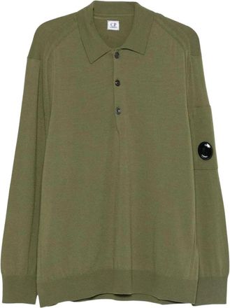 C.P. Company Lens Wappen Polo Strick - - Tops - Herren - Gr&uuml;n - XL