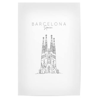 artboxONE Poster 30x20 cm Reise Barcelona Sagrada Familia - Bild Sagrada Catalonia Familia